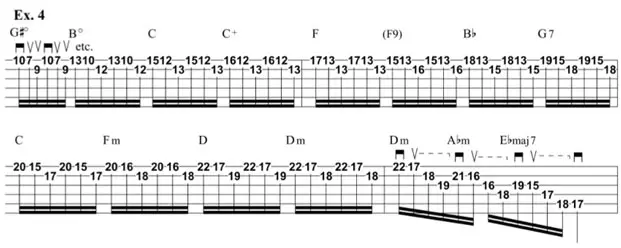 Diminished Arpeggios- သေးငယ်သော Arpeggio ပုံသဏ္ဍာန်များနှင့် ပြောင်းပြန်လှန်မှုများကို အသုံးပြုခြင်း။ 12910_5