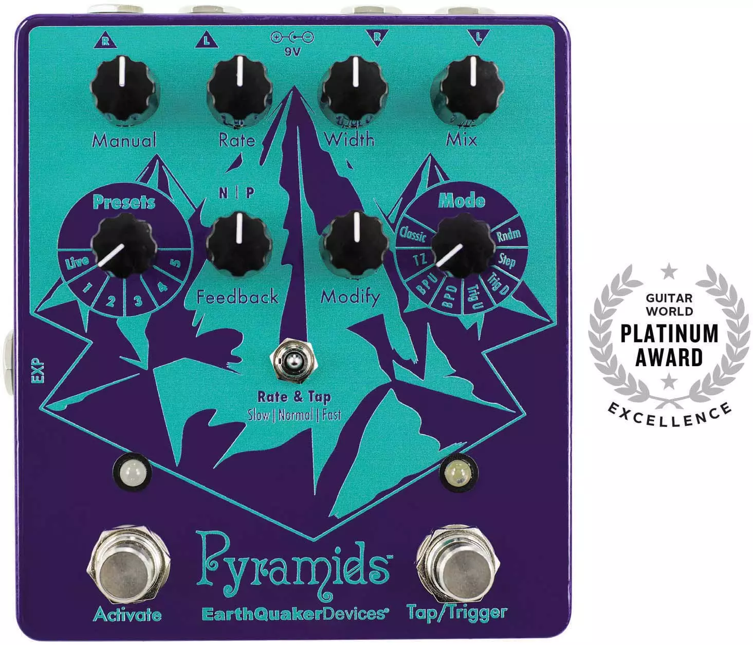 Anmeldelse: EarthQuaker Devices Pyramids Stereo Flanger 13137_1