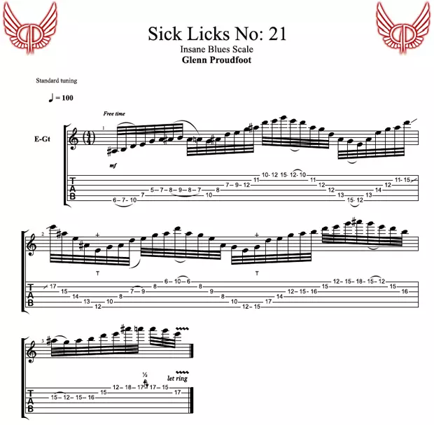 Sick Licks: ການເປັນບ້າກັບ E Minor Blues Scale 25337_2