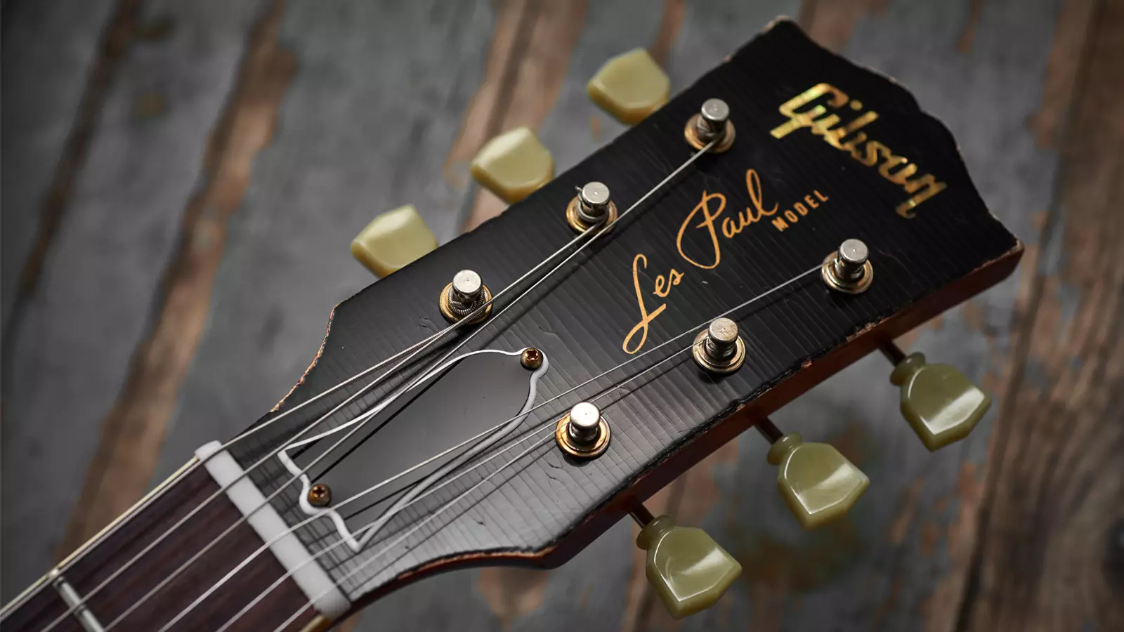 Pinakamahusay na Gibson Les Pauls: Vintage Gibson Les Paul headstock